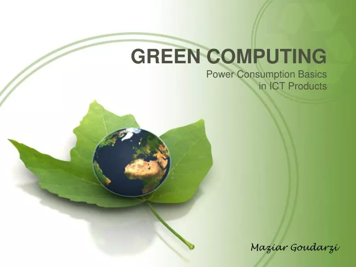 PPT - GREEN COMPUTING PowerPoint Presentation, free download - ID:2877412
