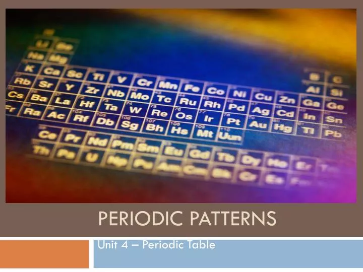 PPT - Periodic Patterns PowerPoint Presentation, free download - ID:2877545