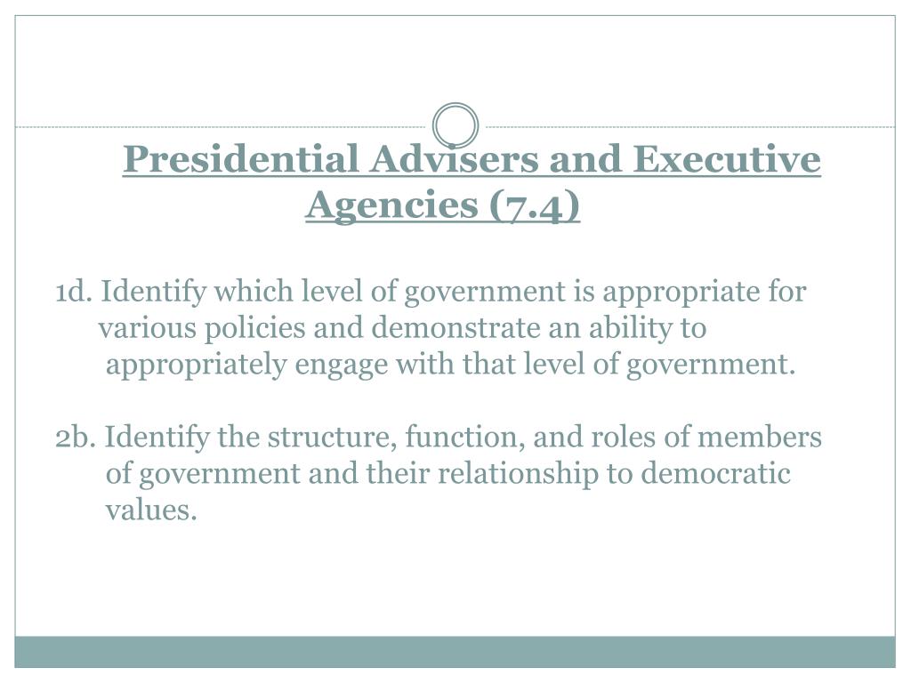 PPT - main function of the agencies/offices that make up the Executive ...