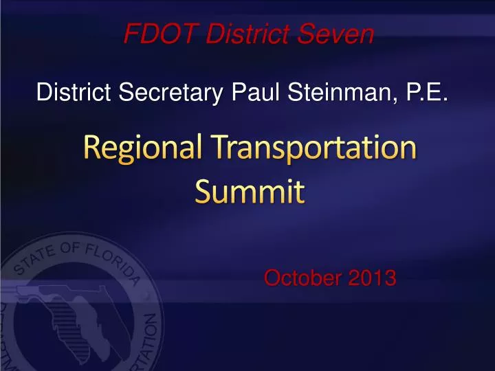 PPT - FDOT District Seven PowerPoint Presentation, free download - ID ...