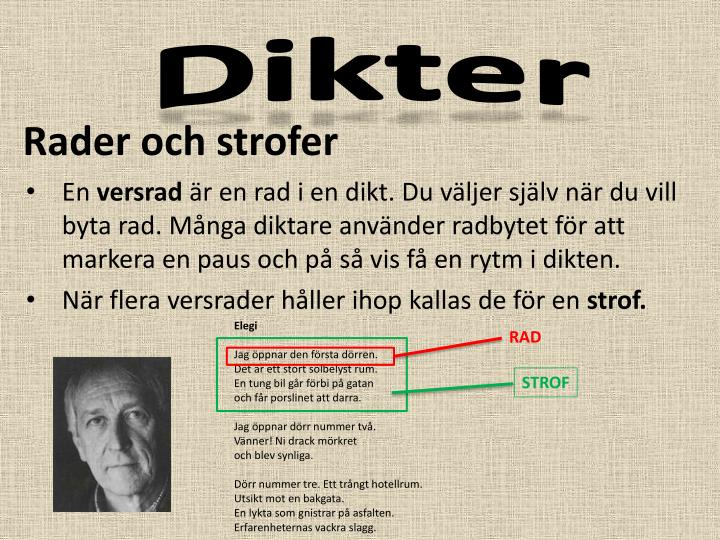 PPT - Dikter PowerPoint Presentation - ID:2879413