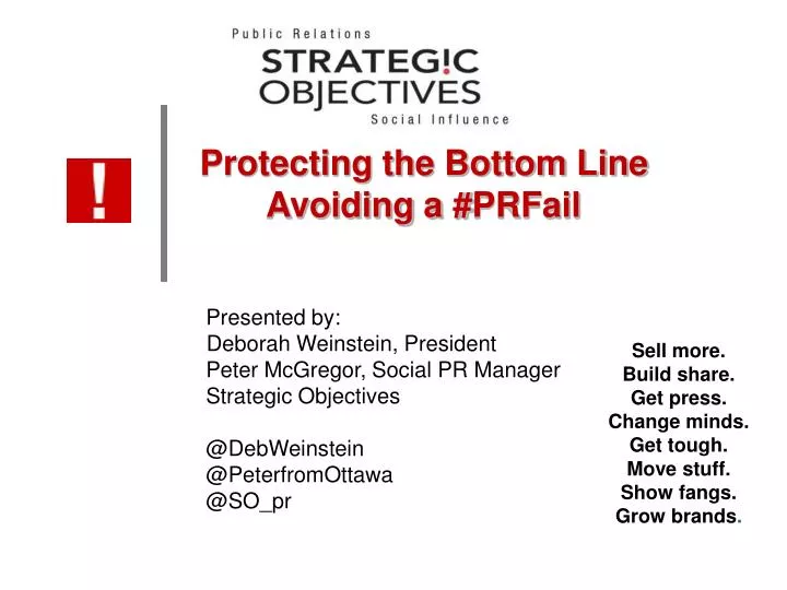PPT - Protecting the Bottom Line Avoiding a # PRFail Presented by ...