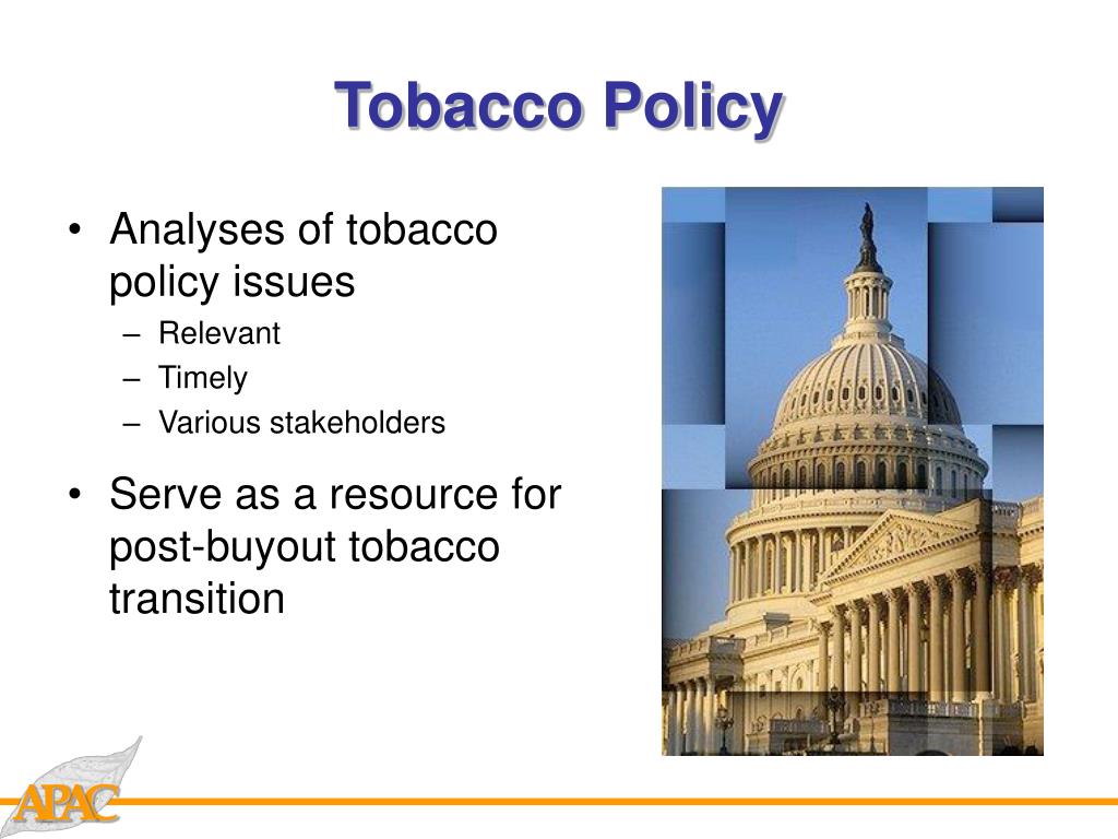 PPT - Tobacco Policy & Economics PowerPoint Presentation, free download ...