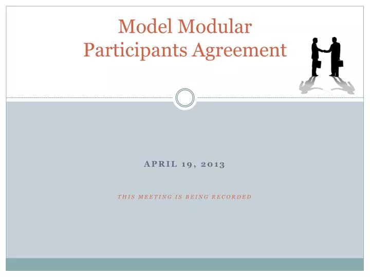 PPT - Model Modular Participants Agreement PowerPoint Presentation ...