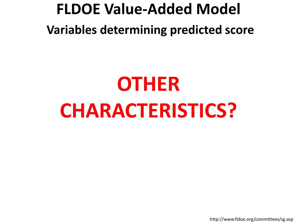 PPT - Florida Department of Education Value-added Model (VAM ...