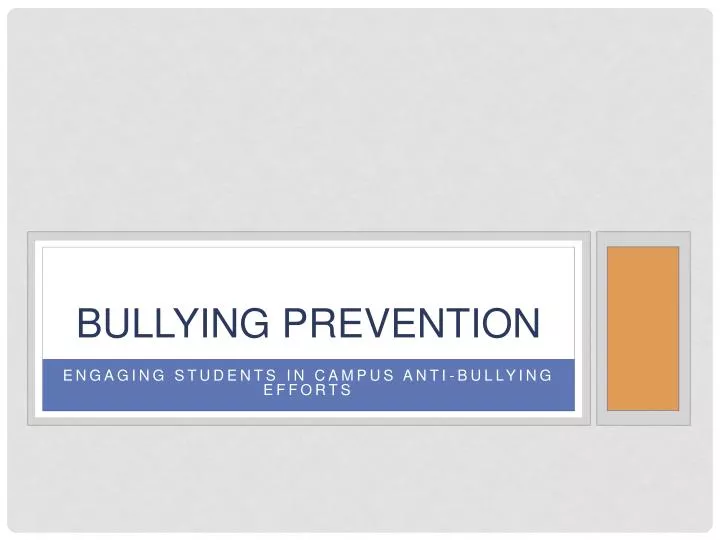 PPT - Bullying Prevention PowerPoint Presentation, free download - ID ...