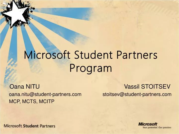 PPT - Microsoft Student Partners Program PowerPoint Presentation, free ...