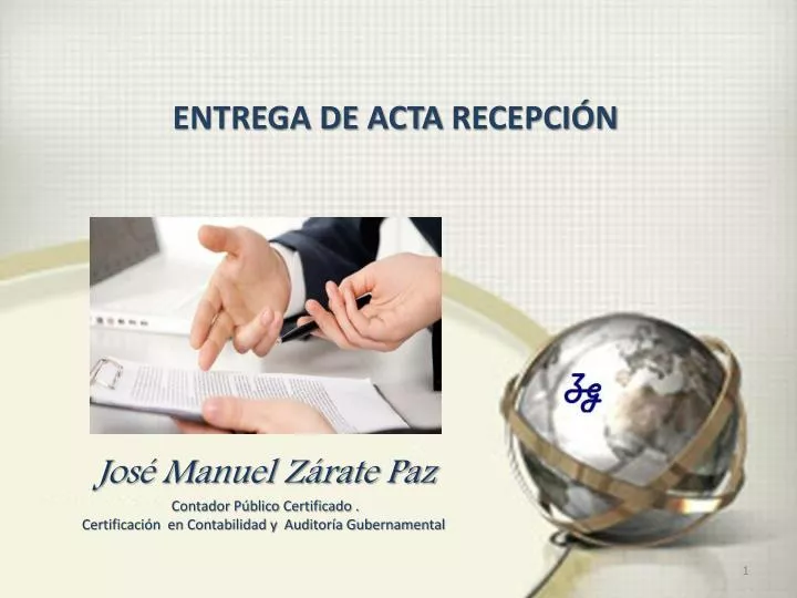 PPT - ENTREGA DE ACTA RECEPCIÓN PowerPoint Presentation, free download - ID:2883883