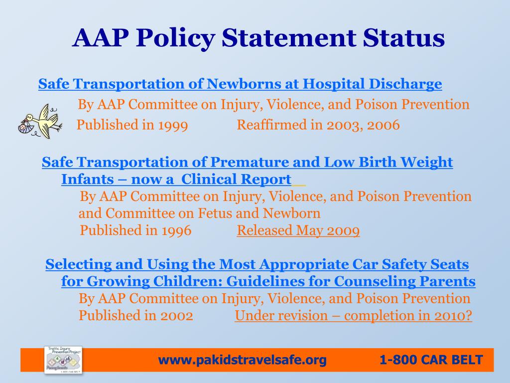 PPT - The Healthcare Provider’s Role in Child Passenger Safety ...