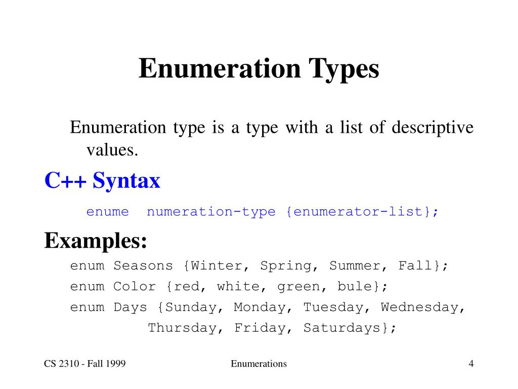 Ppt Enumerations Powerpoint Presentation Free Download Id 2884416