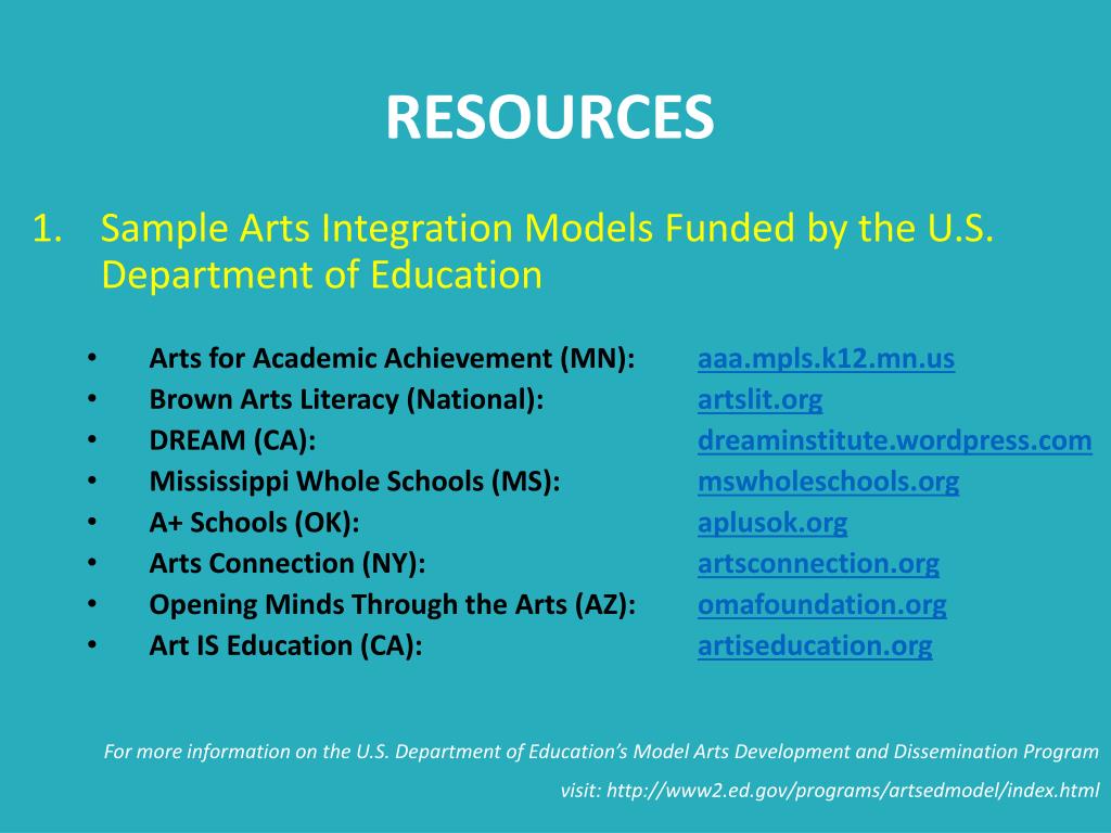 PPT - Embracing Arts Education to Achieve Title I Goals PowerPoint ...