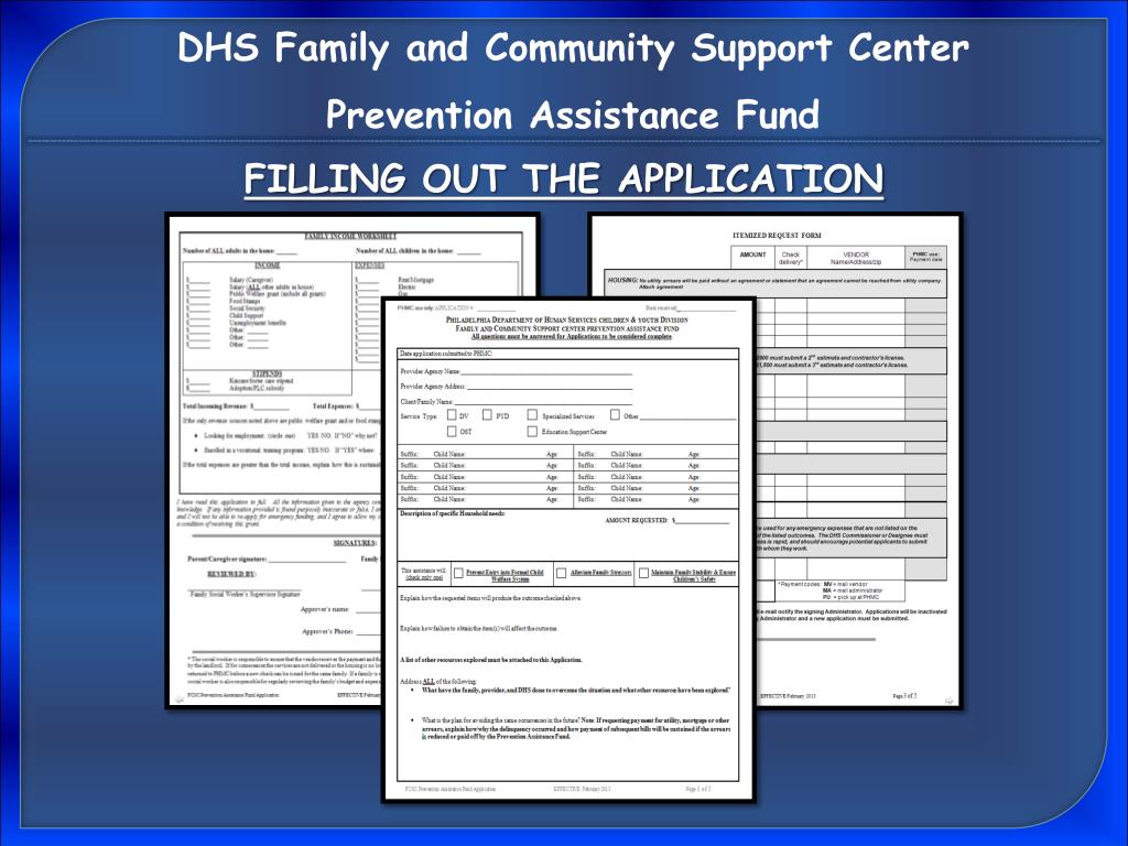 PPT - DHS Family and Community Support Center Prevention Assistance ...