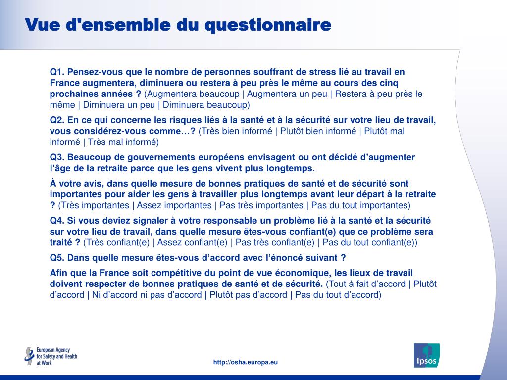 PPT - Lieux de travail sains. Un acquis pour vous. Un atout pour l ...