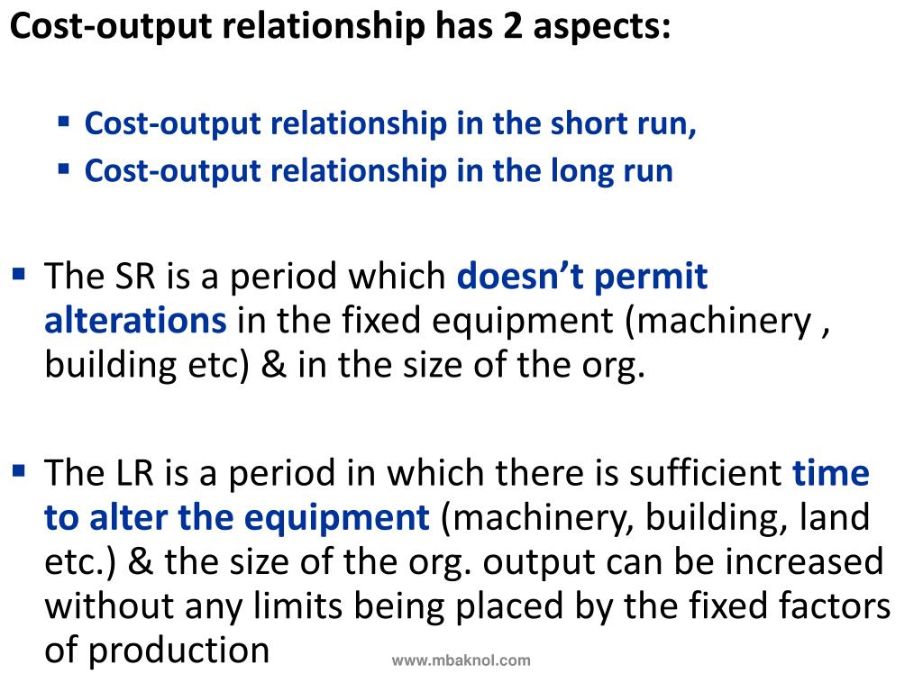 Ppt Cost Output Relationship Powerpoint Presentation Free Download