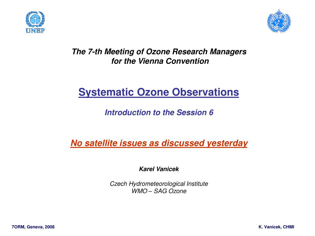 PPT - The 7-th Meeting of Ozone Research Managers for the Vienna ...