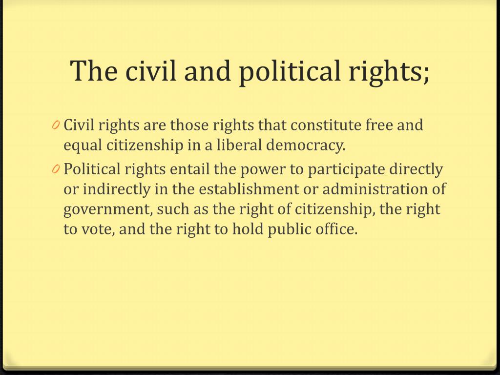 PPT - CIVIL & POLITICAL RIGHTS PowerPoint Presentation, free download ...