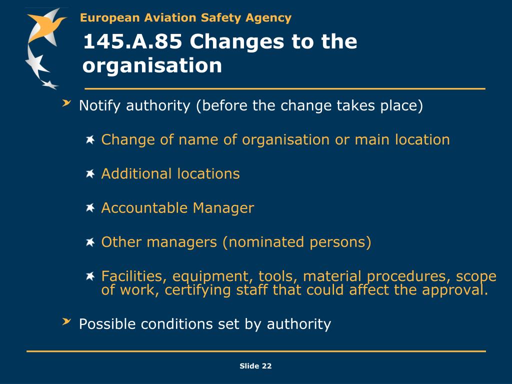 PPT - Part-145: Approved Maintenance Organisations (Annex II to EC 2042 ...