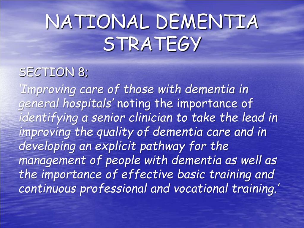 PPT - CLINICAL NURSE SPECIALIST; DEMENTIA PowerPoint Presentation, free ...