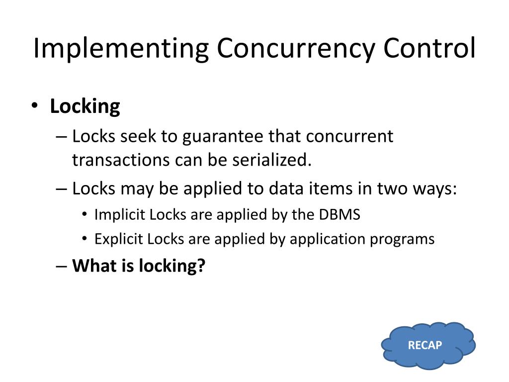 PPT - Concurrency control contd … Database recovery PowerPoint ... PPT - Concurrency control contd … Database recovery PowerPoint ...