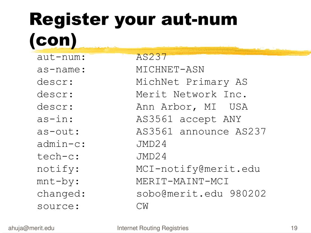 PPT - Internet Routing Registries PowerPoint Presentation, free ...