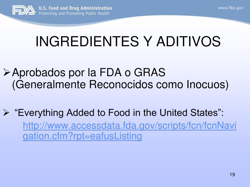 PPT - Requisitos de la FDA para alimentos PowerPoint Presentation, free ...