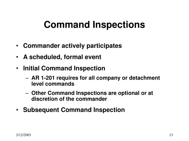 PPT - Army Inspection Policy and Guidance PowerPoint Presentation - ID ...