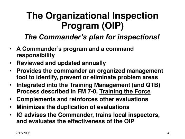 PPT - Army Inspection Policy and Guidance PowerPoint Presentation - ID ...