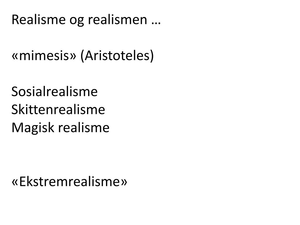 PPT - Realismen og naturalismen på 1800-tallet PowerPoint Presentation ...