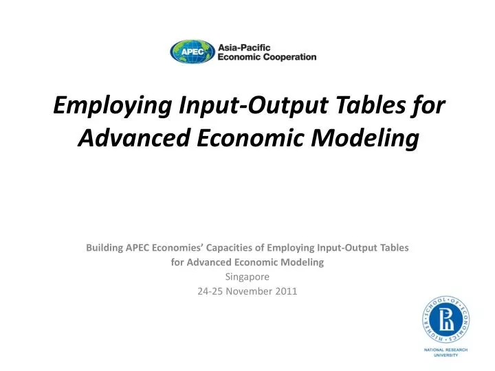 PPT - Employing Input-Output Tables for Advanced Economic Modeling PowerPoint Presentation - ID ...