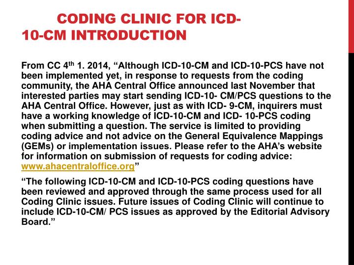 PPT - 4 th Q Coding Clinic PowerPoint Presentation - ID:2891356