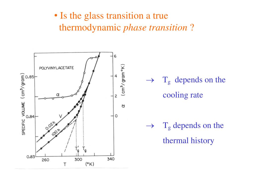 PPT - 3. THE GLASS STATE AND THE GLASS TRANSITION : THERMODYNAMIC and ...