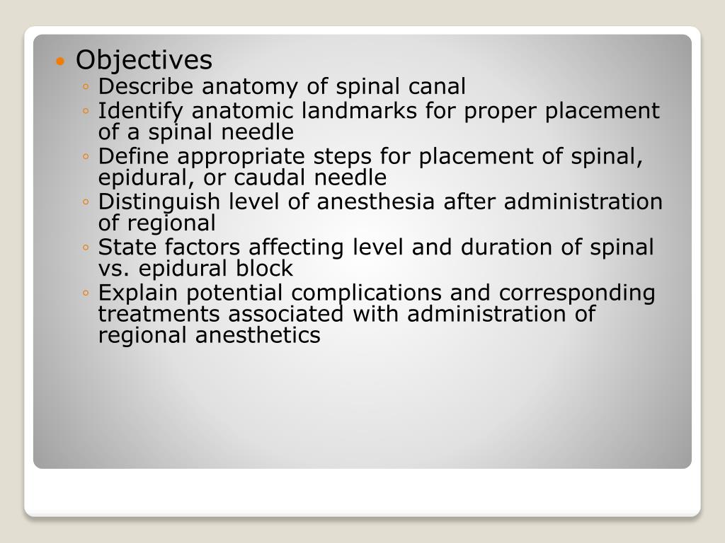 PPT - Regional Anesthesia Spinal &epidural Anesthesia Dr.hamidreza ...