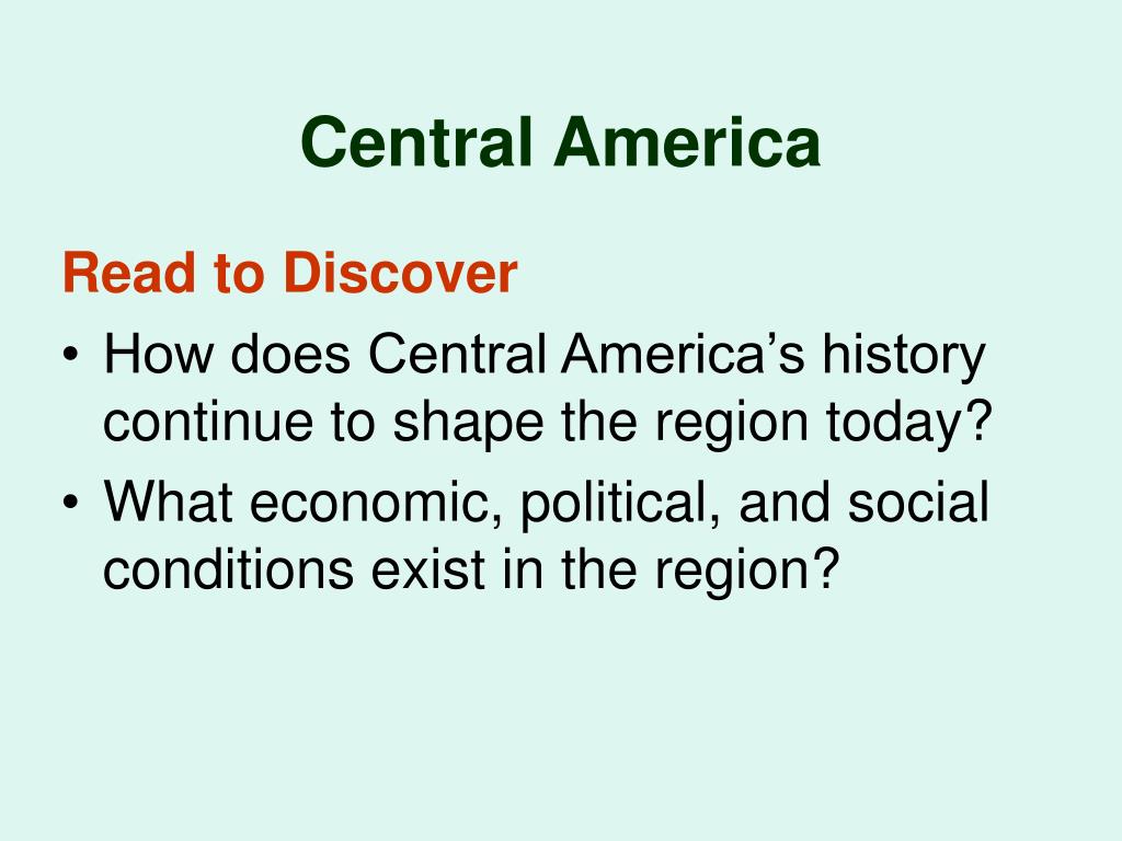 PPT - Overview Of: MEXICO CENTRAL AMERICA SOUTH AMERICA PowerPoint ...
