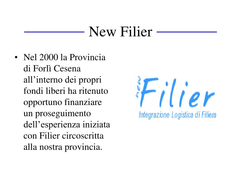 PPT - Progetto “ Integrazione della filiera logistica ” Proseguimento ...