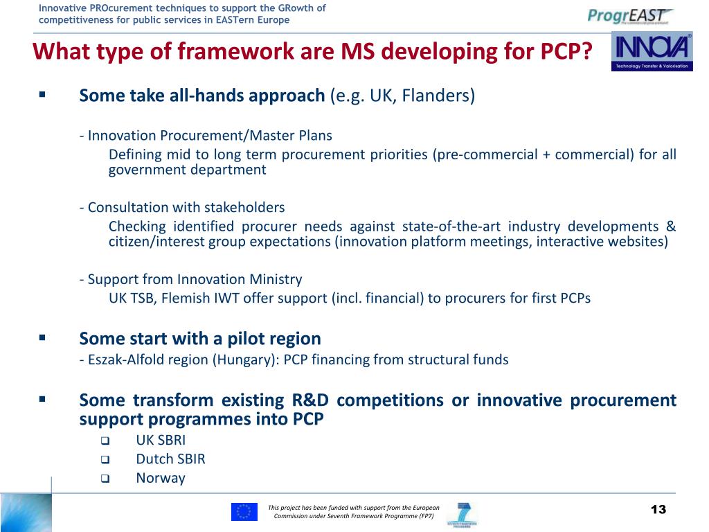 PPT - Seminar on Pre-Commercial Procurement EU project PROGR-EAST ...