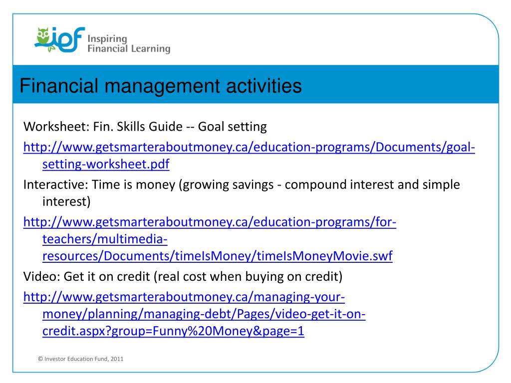 PPT - Financial Education Resources OTF Financial Literacy Workshops ...