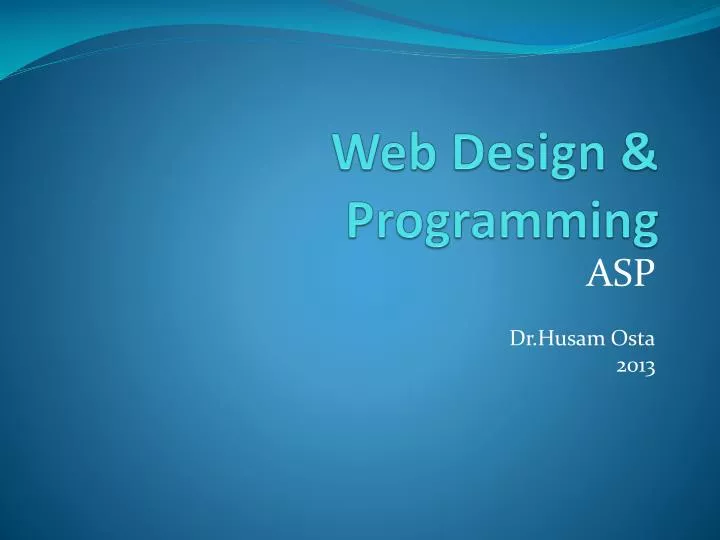 PPT - Web Design & Programming PowerPoint Presentation, free download ...