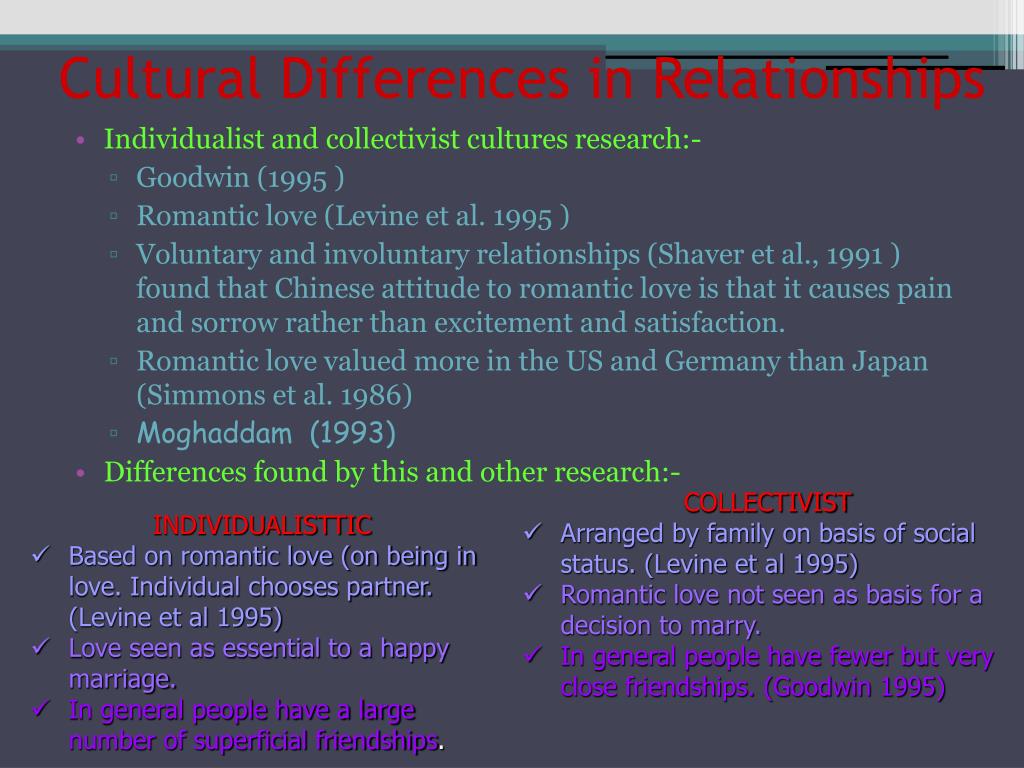 PPT - The Role of Culture in Relationship Formation and Maintenance ...