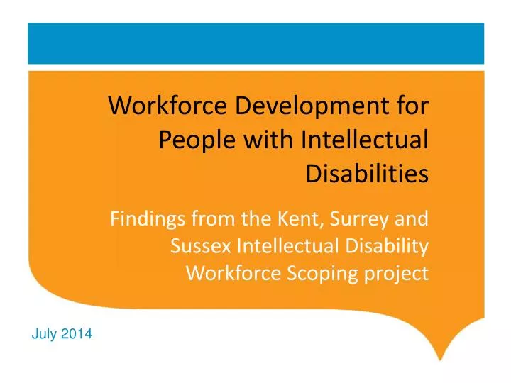 PPT - Workforce Development for People with Intellectual Disabilities ...