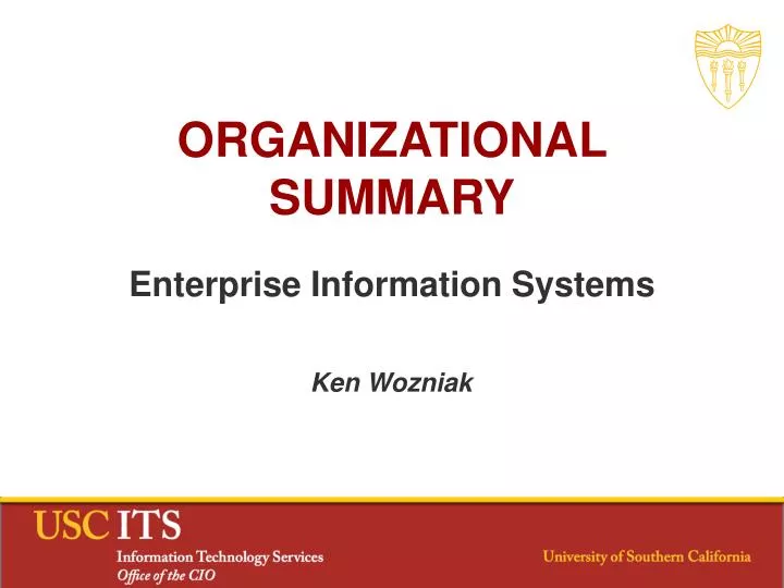 PPT - ORGANIZATIONAL SUMMARY PowerPoint Presentation, free download ...