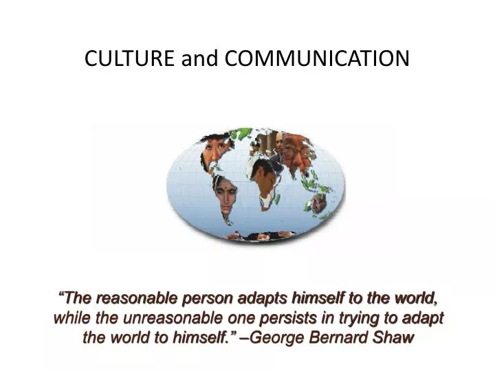 PPT - CULTURE and COMMUNICATION PowerPoint Presentation, free download ...