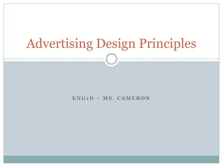 PPT - Advertising Design Principles PowerPoint Presentation, free ...
