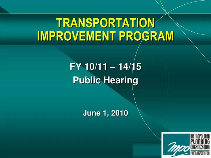 PPT - TRANSPORTATION IMPROVEMENT PROGRAM PowerPoint Presentation, free ...