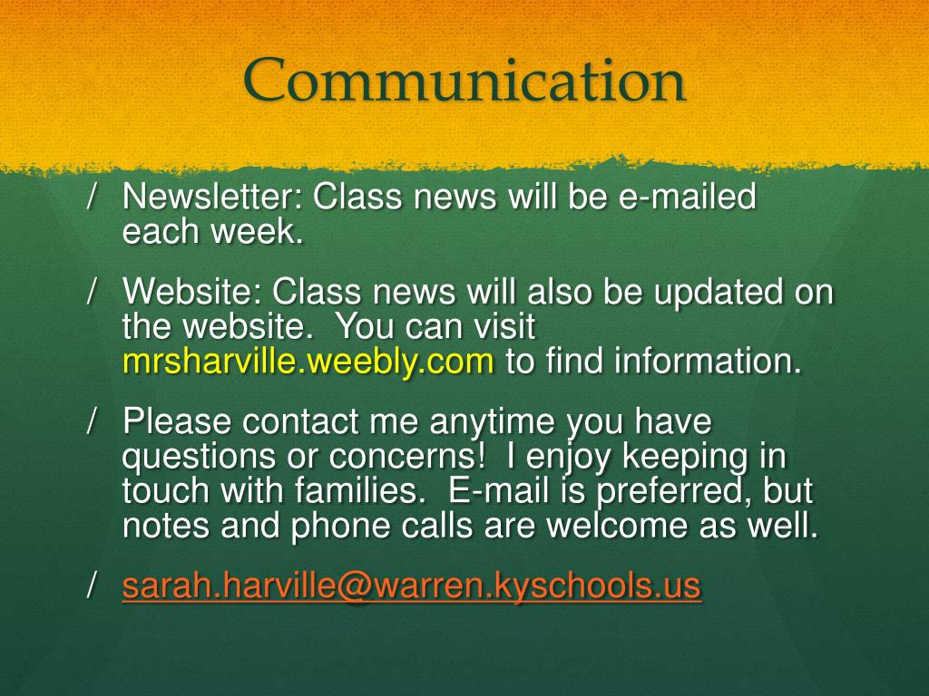 PPT - Welcome to Mrs. Harville’s 2 nd grade Class! PowerPoint ...