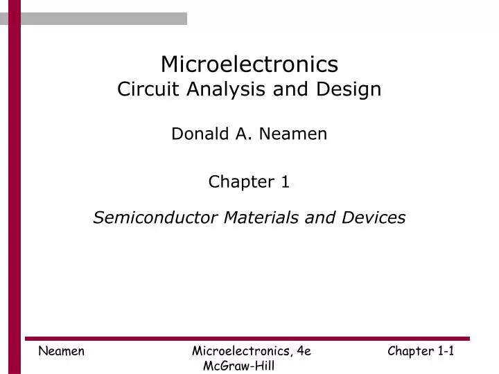 PPT - Microelectronics Circuit Analysis and Design PowerPoint ...