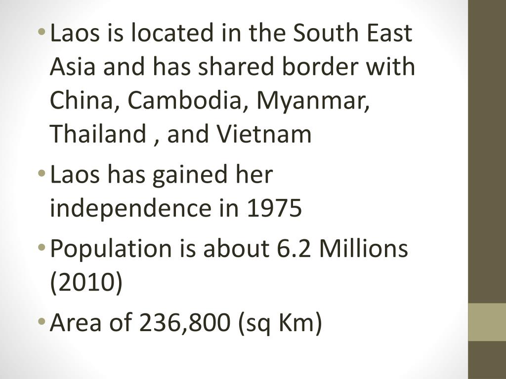 PPT - Country Report on FTA – Laos 25 July 2012 Mekong Institute, Khon ...