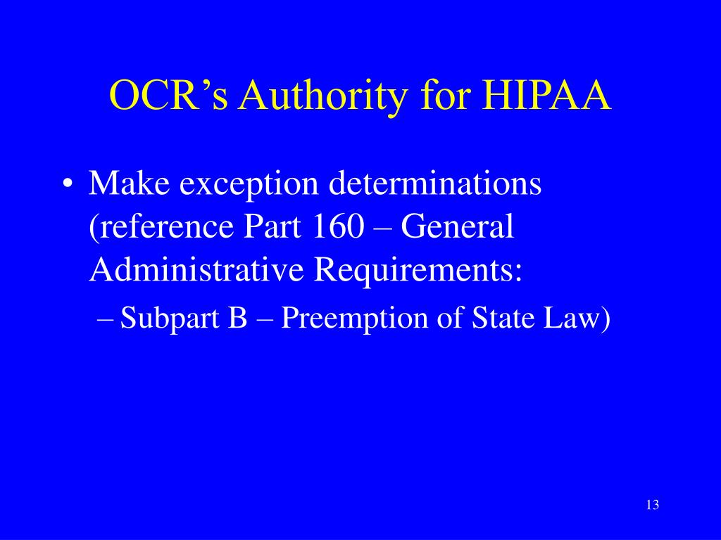 PPT - U. S. Department of Health and Human Services Office for Civil ...