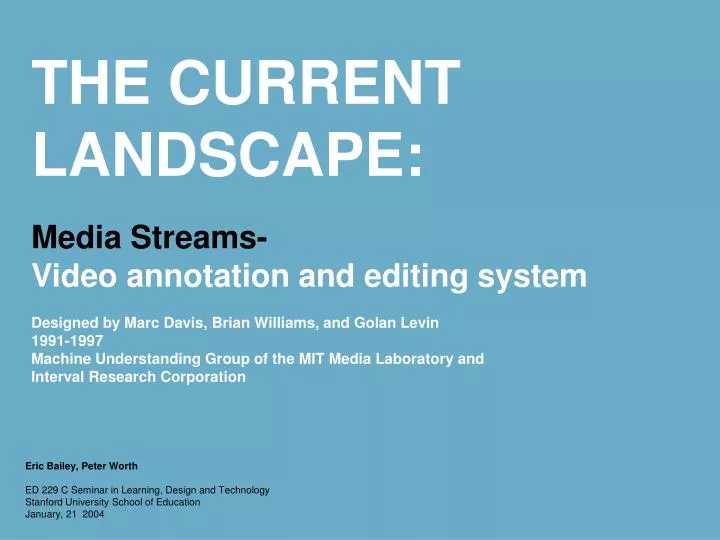 PPT - THE CURRENT LANDSCAPE: PowerPoint Presentation, free download ...