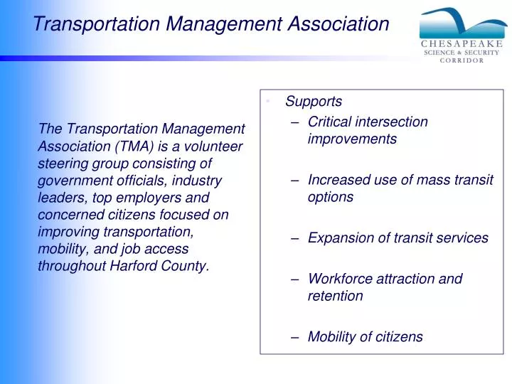 PPT - Transportation Management Association PowerPoint Presentation ...