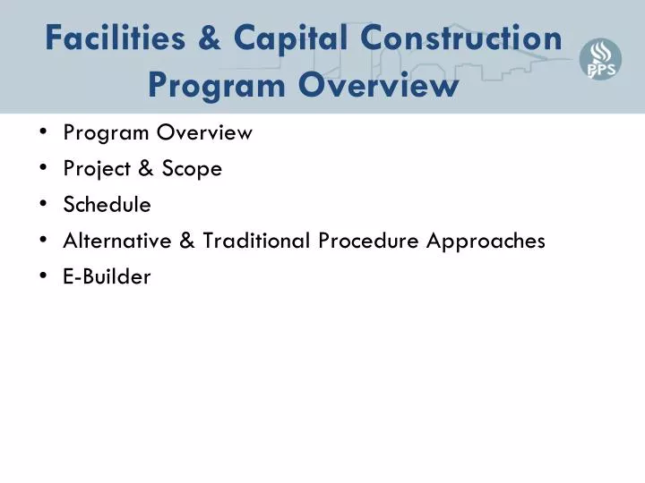 PPT - Facilities & Capital Construction Program Overview PowerPoint ...